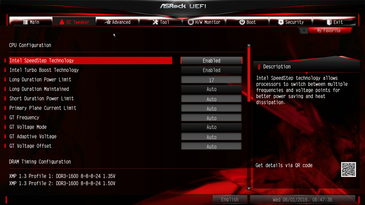 UEFIのCPU電力設定ほか: るーりすスクリプト